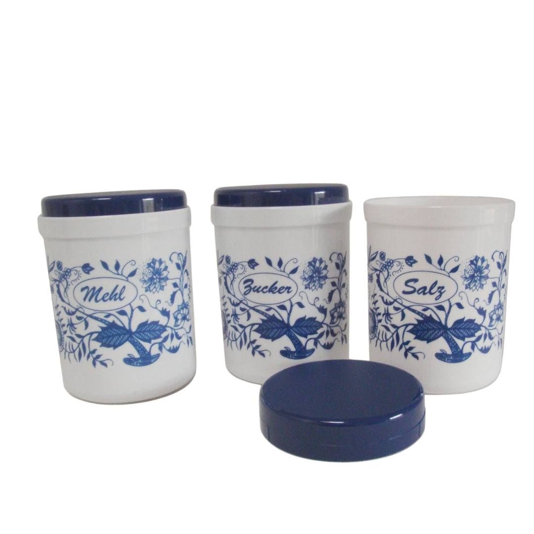 Dose 3 Pack Salz Zucker Mehl, Zwiebelmuster — Ossiladen