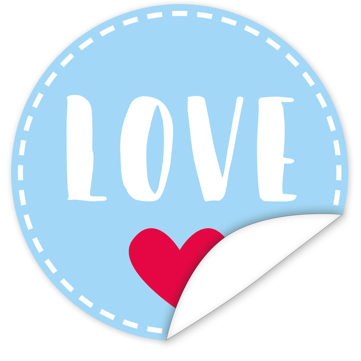 Love/ Liebe - Sticker I rund ⌀ 7 cm I Liebevoller Aufkleber — Ossiladen