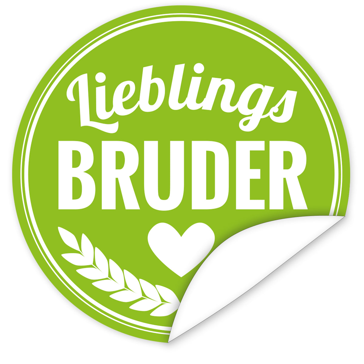 Lieblings-Bruder - Sticker I rund ⌀ 7 cm I Ausdrucksstarker Aufkleber ...