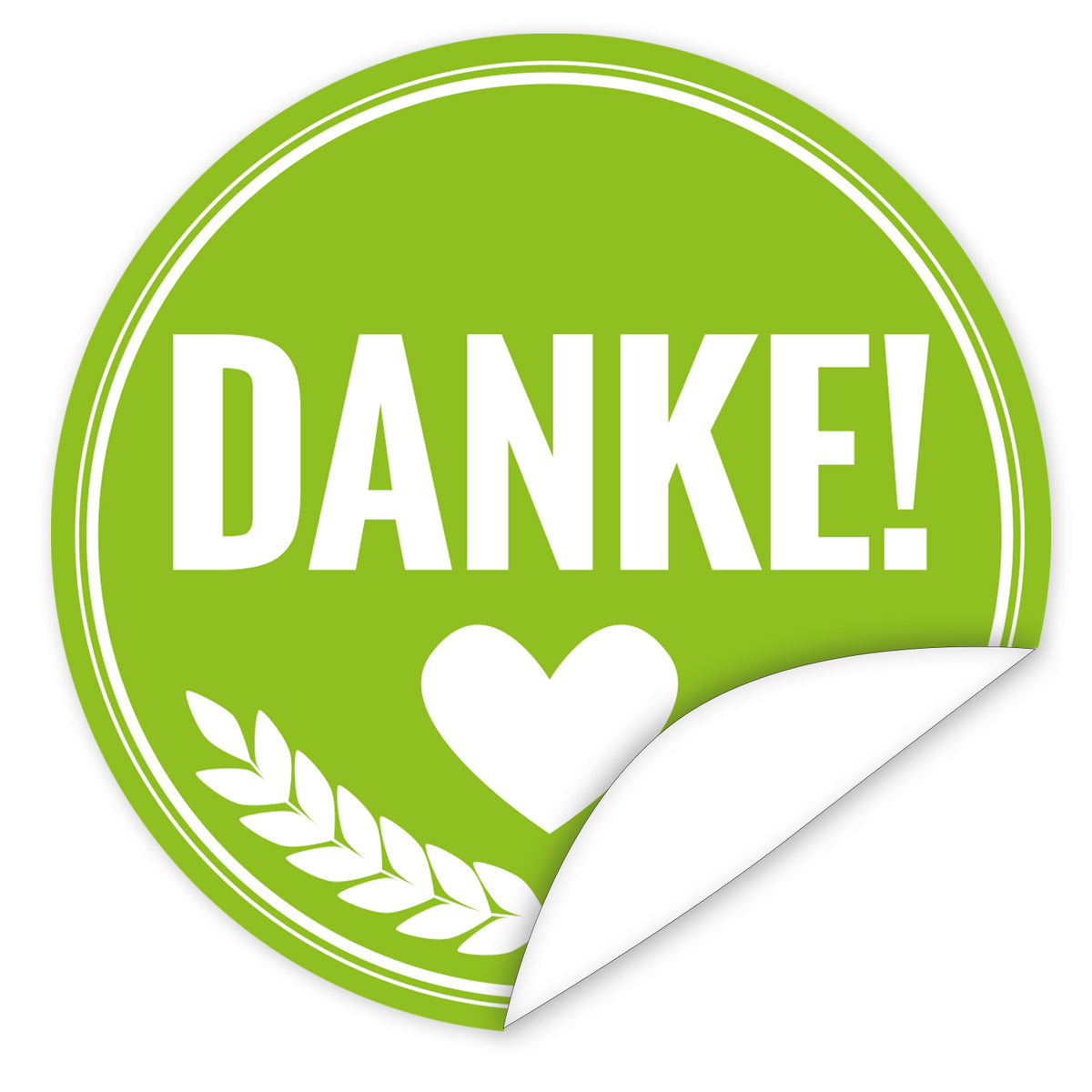 Danke - Sticker I rund ⌀ 7 cm I Einfach-mal-Danke-sagen-Aufkleber ...