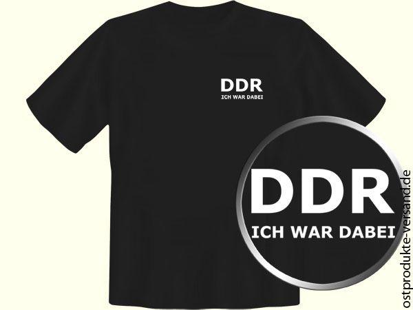 Tshirt DDR ICH WAR DABEI schwarz | im Ossiladen kaufen